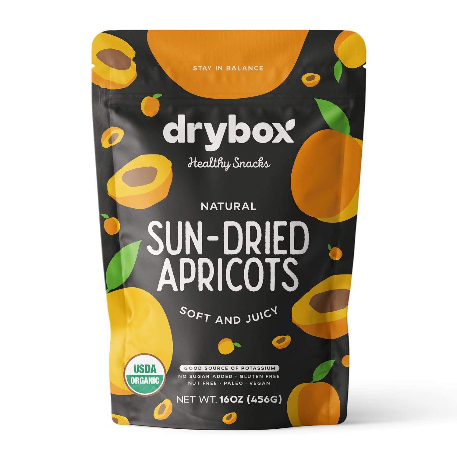 SUN-DRIED APRICOTS - BIG PACK - 16 OZ - SOFT AND JUICY – Drybox