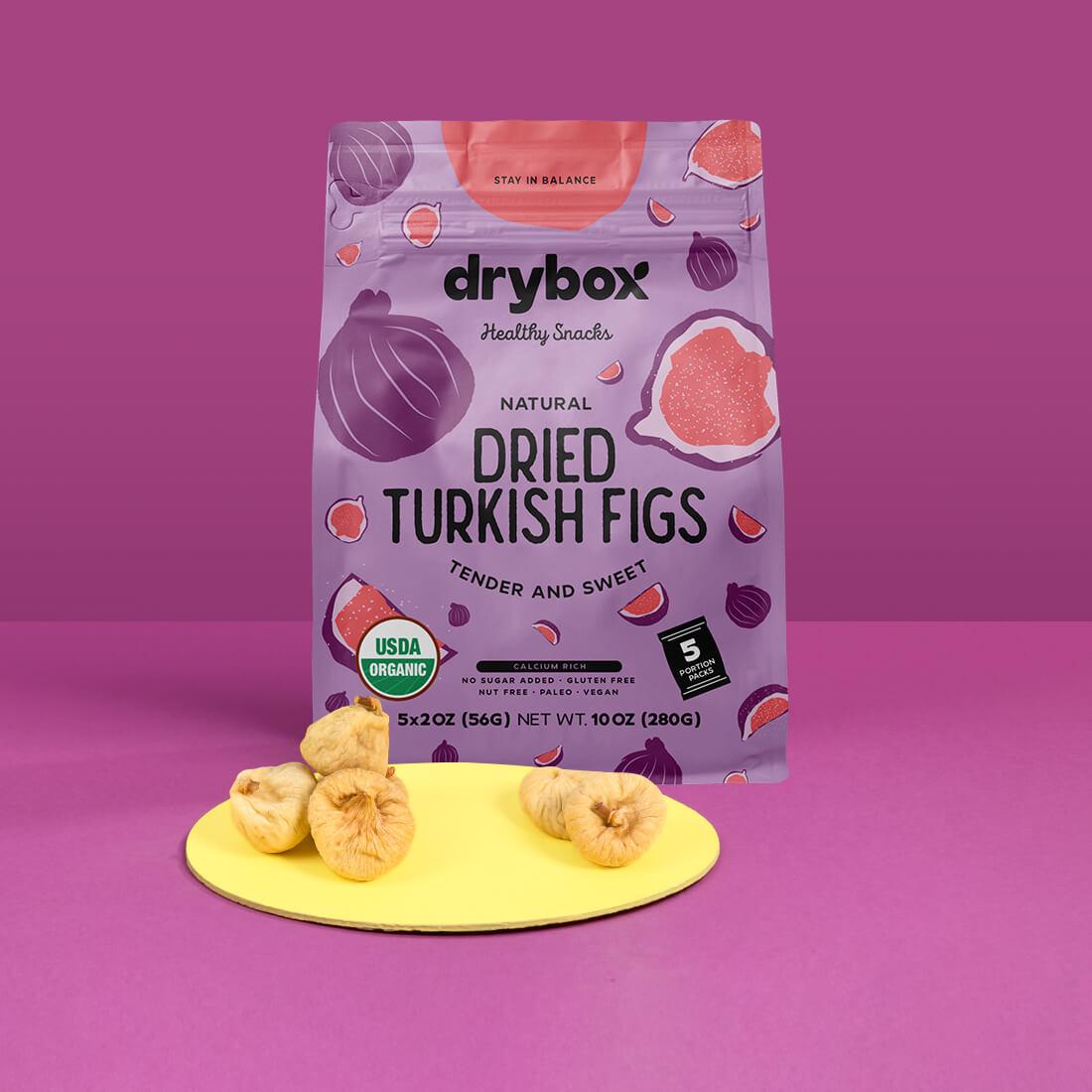 DRIED TURKISH FIGS - 5 PORTION PACK - TENDER AND SWEET – drybox