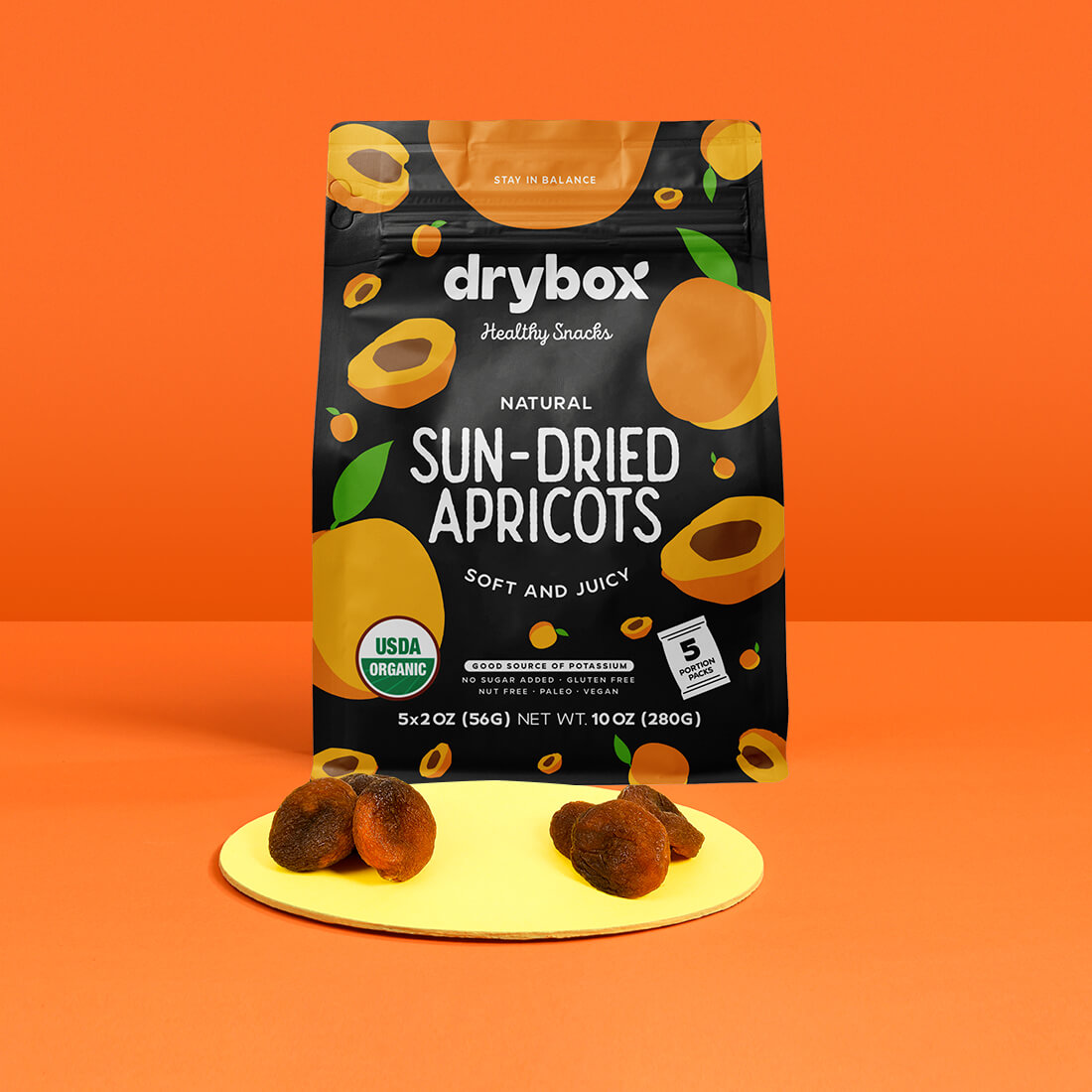 SUN-DRIED APRICOTS - 5 PORTION PACK - SOFT AND JUICY – Drybox